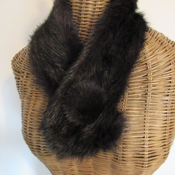 Moonbat | Accessories | Vintage Fur Button Collar Scarf | Poshmark